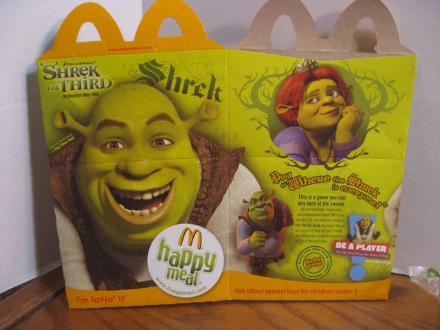 SHREK THE THIRD - McDonalds Shrek Empty Kids Meal Box - 2007 EUR 7,64 ...