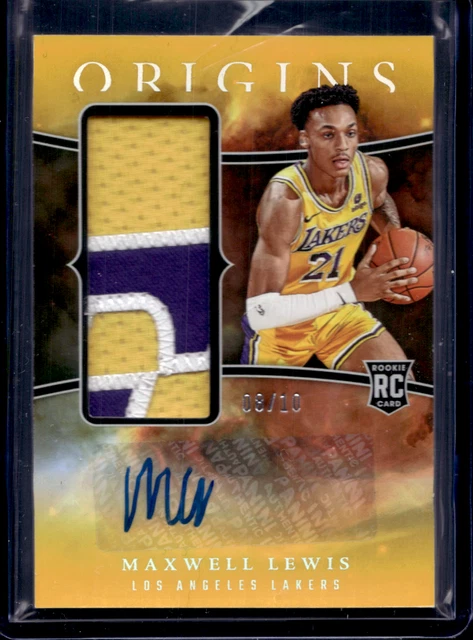 PATCH PANINI ORIGINS 23-24 Maxwell Lewis La Lakers Rookie Auto 8/10 EUR ...