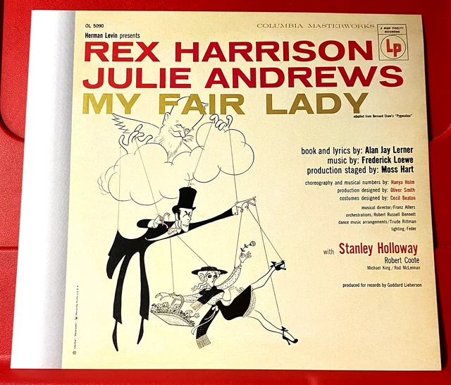 MY FAIR LADY (Original Cast Recording) Album Cover Art PICTURE/PRINT 8 ...