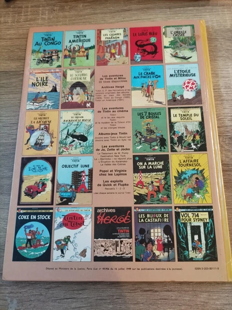TINTIN : LE trésor de Rackham le rouge. française Série C. EUR 9,99 ...
