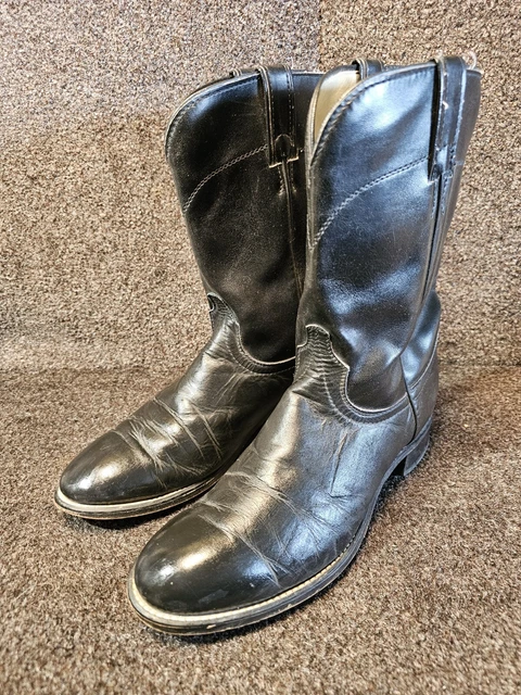 LAREDO 7902 BLACK Leather Roper Cowboy Western Boots Style USA Men's ...