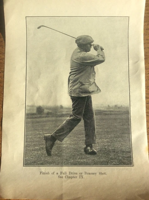 ANTIQUE GOLF MEMORABILIA Photo of James Braid Golfing Print How to Play ...