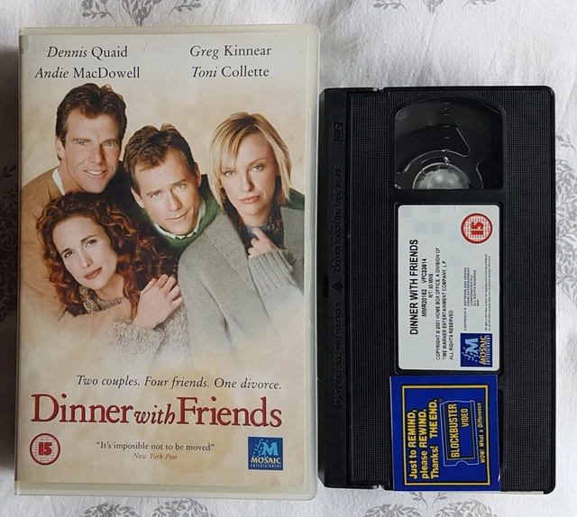 DINNER WITH FRIENDS (VHS)BIG BOX- Andie MacDowell + Dennis Quaid + Toni ...