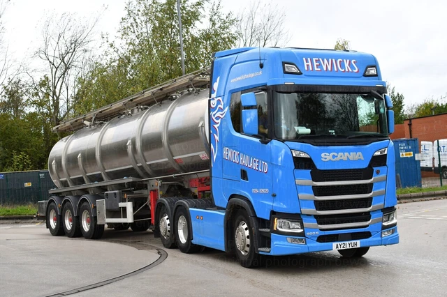 TRUCK PHOTO HEWICKS HAULAG SCANIA S500 & TANKER AY21YUH £0.99 - PicClick UK