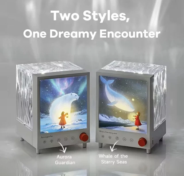 AURORA BOX PROJECTOR Night Light Bluetooth Ambient Light With White ...