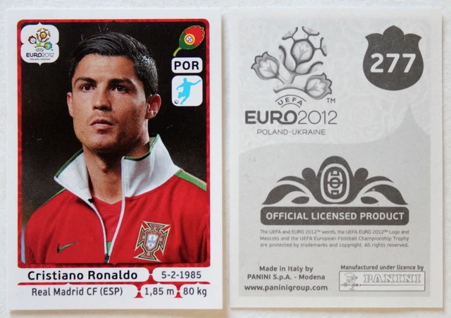 PANINI FÚTBOL STICKER Card Cristiano Ronaldo CR7 N º 277 Raro EUR 11,73 - PicClick FR
