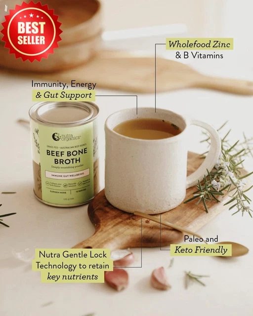 BEEF BONE BROTH Garden Herb 125G | Nourishing Collagen, Zinc & B ...