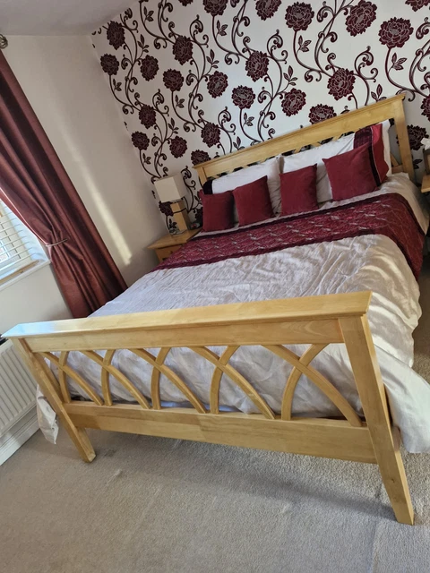 KING SIZE WOODEN Bed Frame £156.70 - PicClick UK