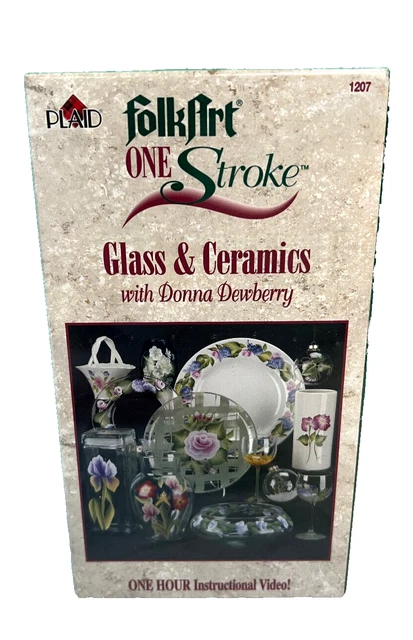 FOLK ART ONE Stroke Glass & Ceramics VHS Donna Dewberry £4.01 - PicClick UK