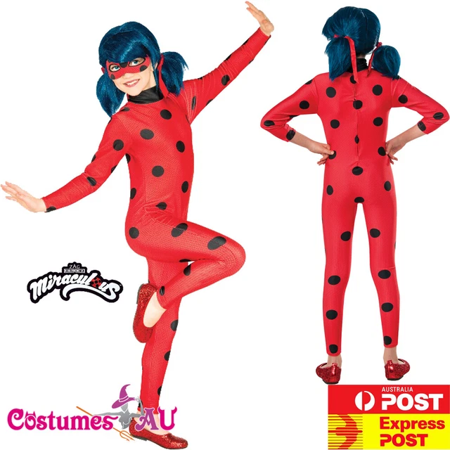 GIRLS MIRACULOUS LADYBUG Cosplay Costume Superhero Jumpsuit Book Week ...