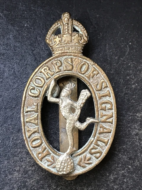 ROYAL CORPS OF Signals Original British Army Cap Badge WW2 Airborne ...