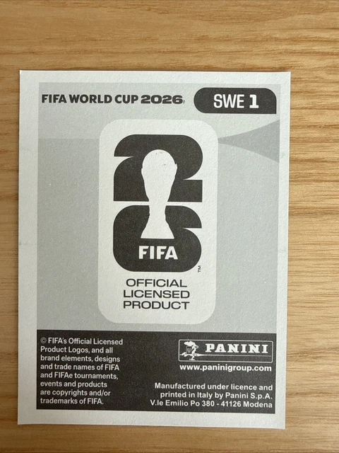 PANINI FIFA WORLD Cup 2026 Sticker - Sweden Team Badge SWE1 £1.70 ...