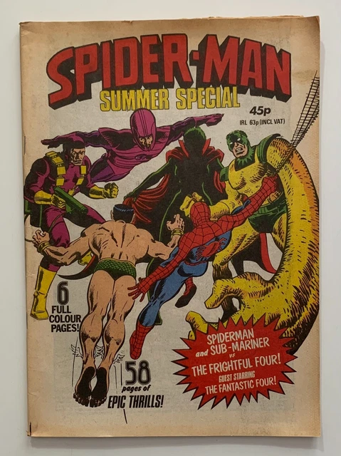 SPIDER-MAN SUMMER SPECIAL RARE Marvel UK 1979. VG/FN Bronze Age Issue ...