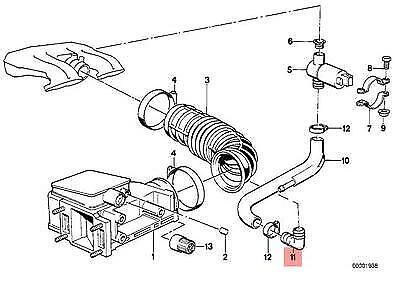 GENUINE BMW E30 E34 E36 Convertible Coupe Cooling System Connection OEM ...