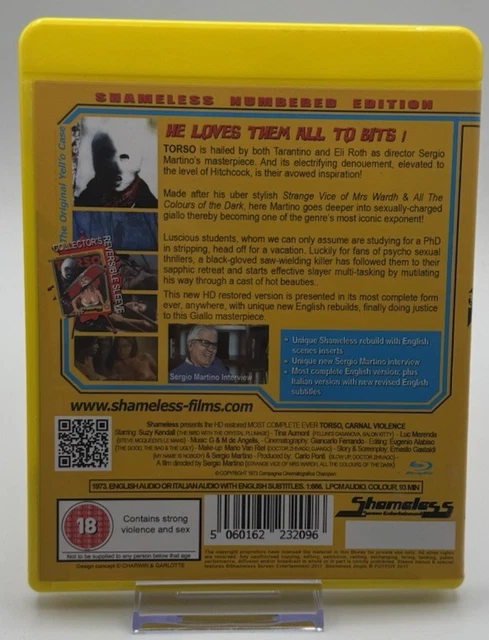 TORSO -SHAMELESS - 4K Ultra HD + Blu Ray £12.45 - PicClick UK