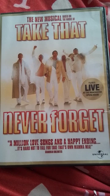 NEVER FORGET - The New Musical Based On The Music Of Take That (DVD ...