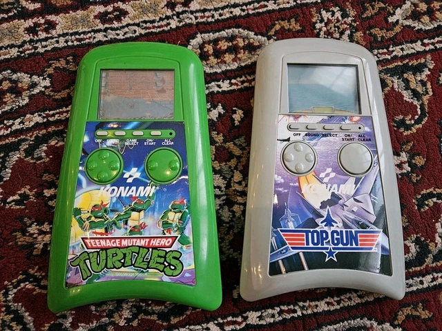TEENAGE MUTANT HERO Turtles And Top Gun - 2x Konami LCD Handheld Games ...