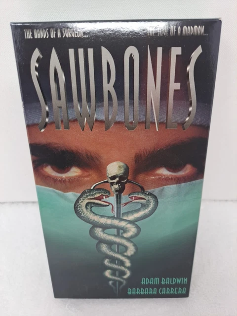SAWBONES VHS VCR Video Tape Used Movie Adam Baldwin Barbara Carrera ...