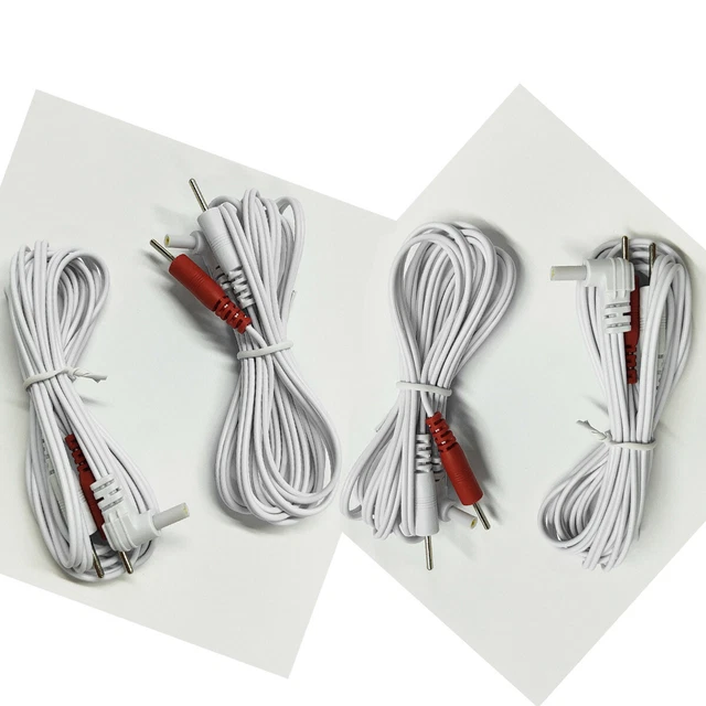 4 PCS TENS Cable EMS Electrode Lead Wire Line Replacement for OSITO ...