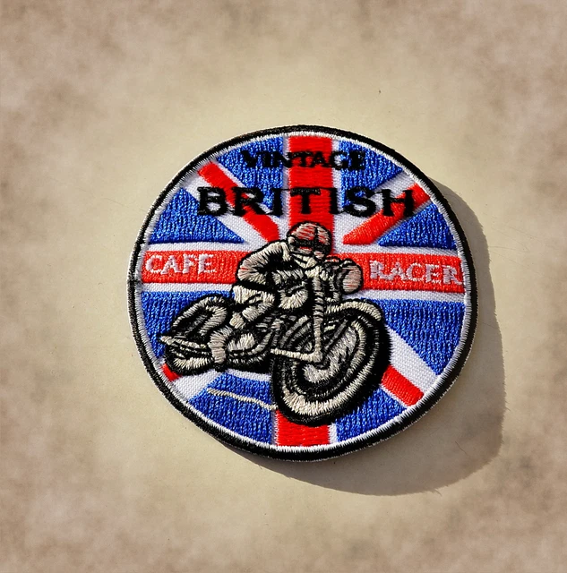 CAFE RACER PATCH Aufnäher Badge England BSA Norton Triumph Vintage EUR ...