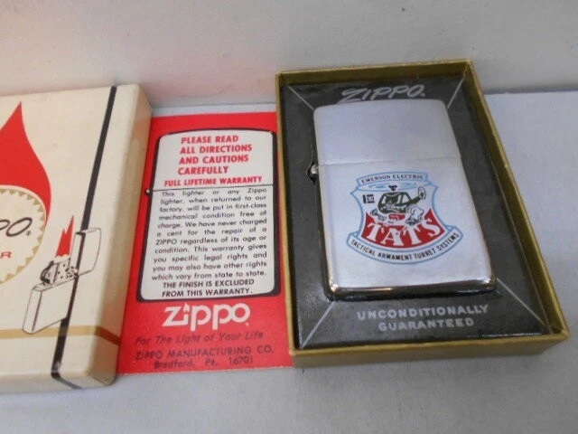 VINTAGE ZIPPO 1968 Emerson Electric Tactical Armament Turret Systems ...