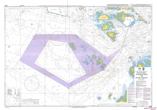 CARTE MARINE ADMIRALTY Chart Western Approaches Main Strait Indonésie ...