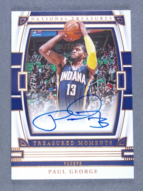 2022-23 TRÉSORS NATIONAUX Paul George Auto sur carte moments précieux ...