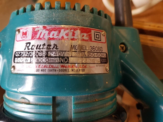 MAKITA PLUNGE ROUTER 240 V AC Model 3608B 23000 RPM 500 Watt Carry Case ...