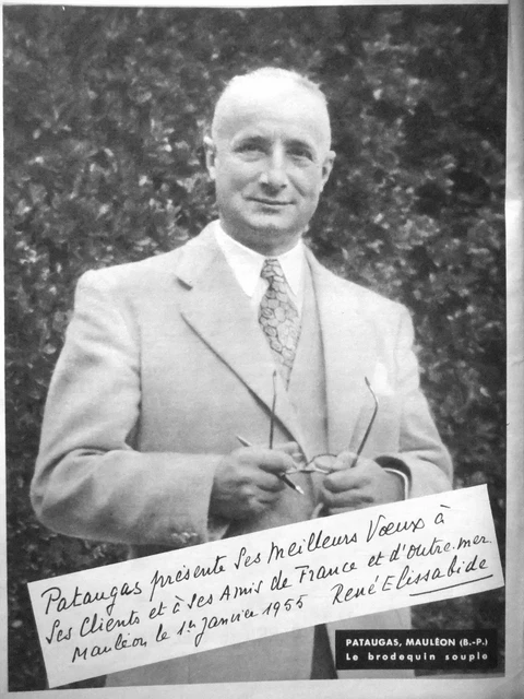 PUBLICITÉ DE PRESSE 1955 Pataugas Présente Ses Meilleurs Voeux - René ...