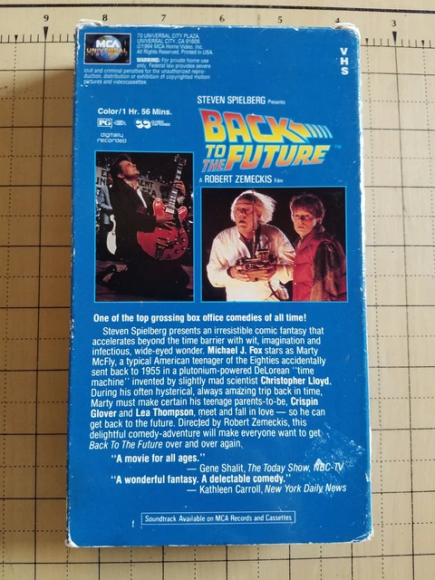 BACK TO THE Future VHS Michael J Fox Christopher LLoyd Lea Thompson £11 ...