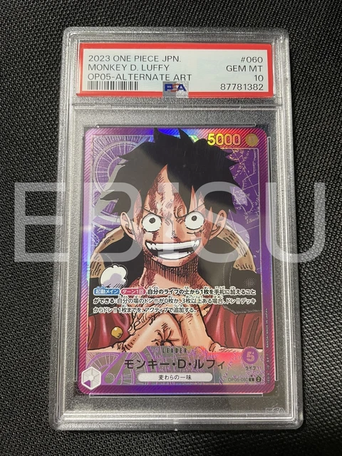 CARTE UNE PIÈCE PSA 10 singe D. Luffy OP05-060 Leader ALT ART japonaise 2023 F273 EUR 42,45 ...