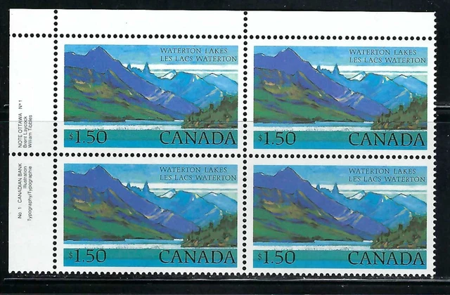 CANADA - SCOTT 935 - Vfnh - Ul Plate Block - High-Value National Park ...