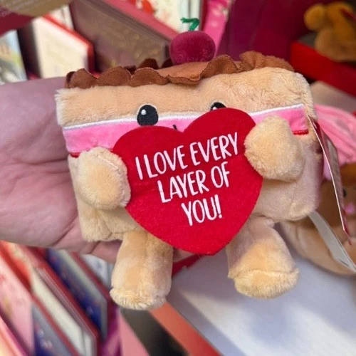 JELLY-CAT ESQUE I Love Every Layer of You Cake Valentines Cute Plush ...