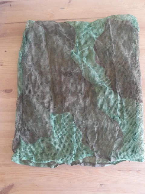 BRITISH ARMY WW2 ? Camouflaged netting sniper veil / head net unissed ...