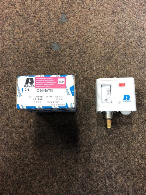 RANCO O16H6751 HIGH Pressure (HP) Safety Switch Manual Reset £15.69 ...