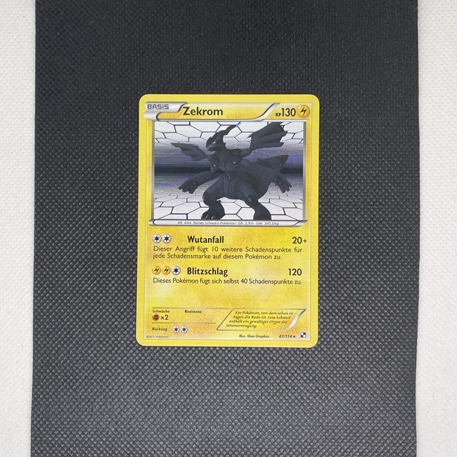 CARTA POKÉMON ZEKROM 47/114 Holo Rara Bianco e Nero Tedesco Tcg NM Originale EUR 6,99 - PicClick IT