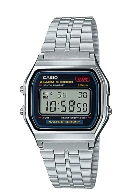 CASIO DIGITAL RETRO Chrono Stainless Steel A159WA-N1DF Men's Watch £11. ...
