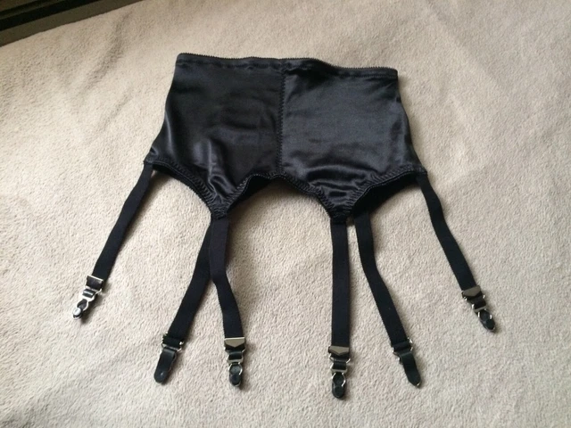 RAGO BLACK SIZE S/26 Open Pull On Six-Strap Soft Shaping Garter Belt ...