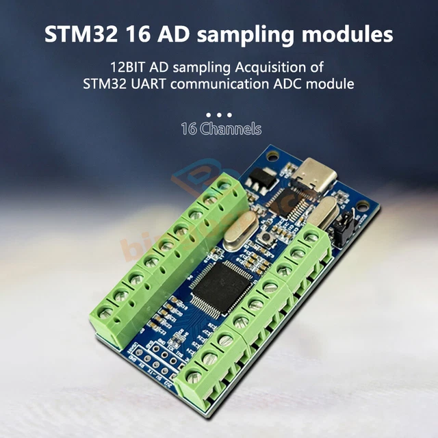 STM32F103C8T6 USB INTERFACE Board 16 Channel 12Bit UART Communication ...