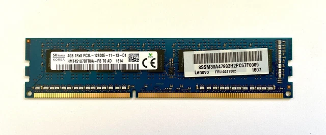 4GB SERVER RAM SK hynix PC3L-12800E DDR3 HMT451U7BFR8A-PB 1Rx8 Arbeitsspeicher EUR 9,99 ...