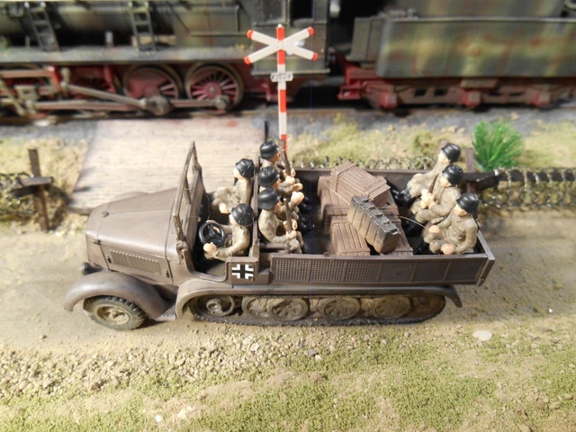 HO ROCO MINITANK 15th Panzer Army Half Track with Crew Custom Detailed ...