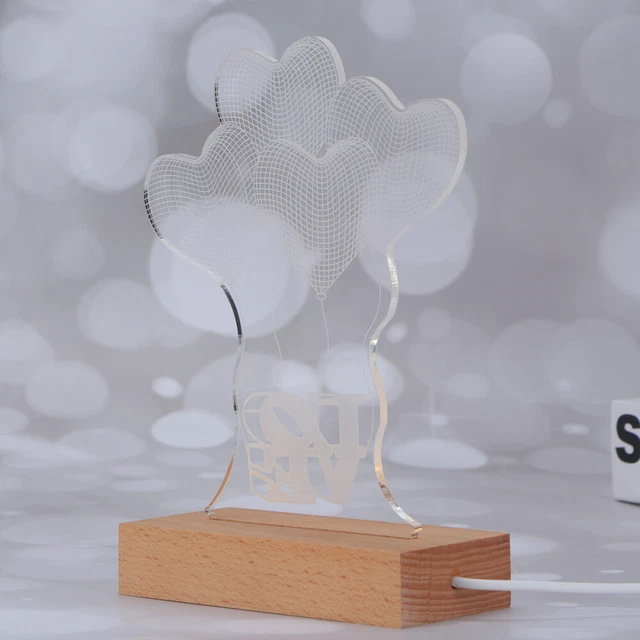 3 D BEDSIDE Table Lamps 3d Hologram LED Night for Living Room £9.85 ...