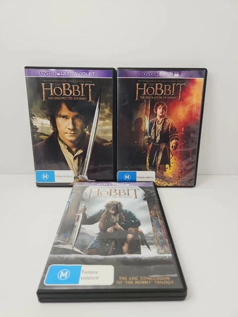 THE HOBBIT DVD Trilogy Region 4 Movie - 3 Has No Digital Card £10.75 ...