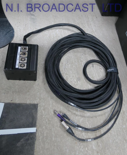 VANDAMME BREAKOUT BOX 12metre with 2x 3G bnc, 1x dmx, 1x rjj45 cable ...