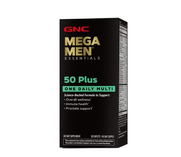 GNC MEGA MEN Essentials 50 Plus One Daily Multi, 60 Caplets £37.99 ...
