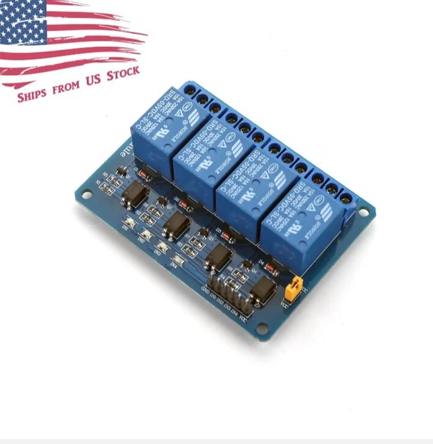 4 CHANNEL 5V Relay Module 250V 10A Relays for Arduino, Automation & IoT ...