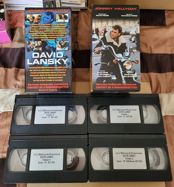 RARE BOX 4 VHS - Johnny Hallyday - David Lansky Intégrale 6h00 / Fra ...