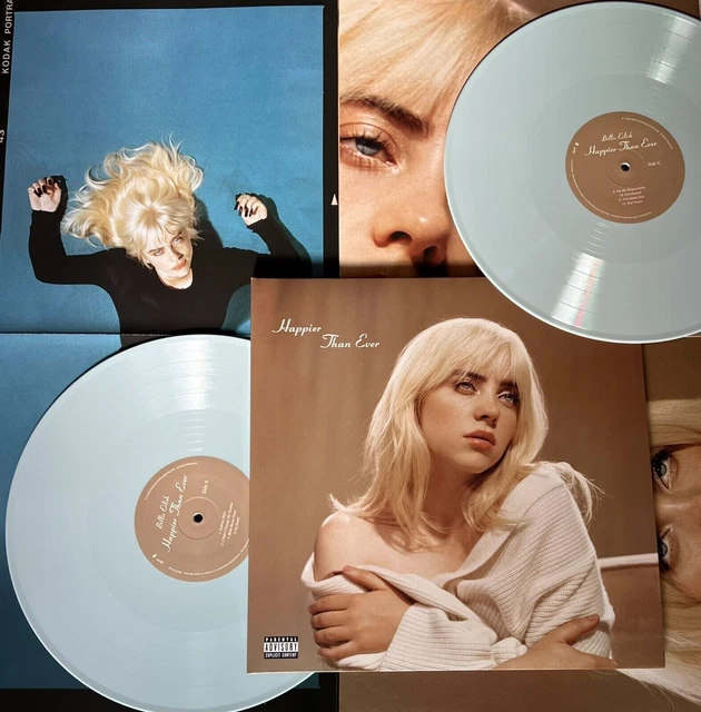 Billie Eilish Happier Than Ever Rare 2 Vinyl Lp Blue Sealed Eur 5500