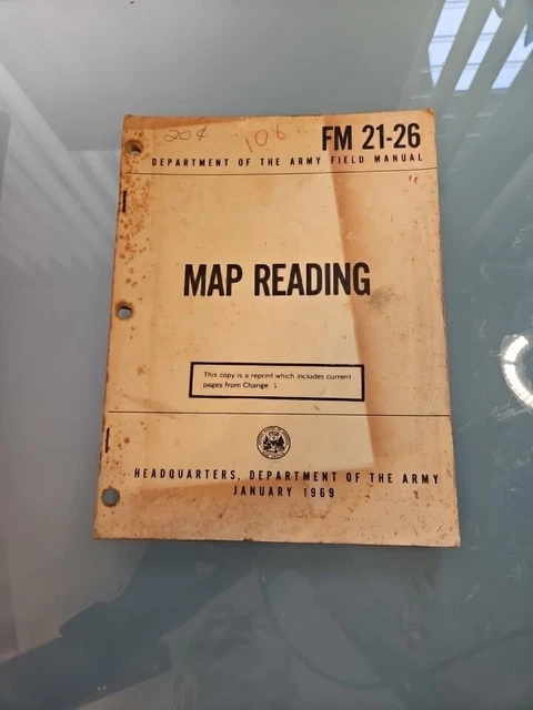 MAP READING FM 21-26 Army Field Manual January 1969 with Maps $5.00 ...