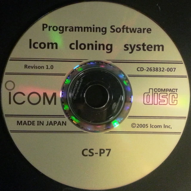 ICOM CS-P7 REVISION 1.0 Cloning (Programming) Software for Icom IC-P7 ...